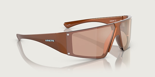SATURNYA Sunglasses in Dark Brown Mirror Rose Gold | Arnette®