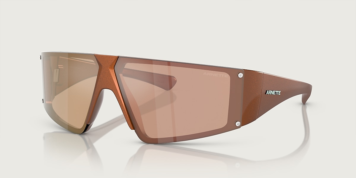 SATURNYA Sunglasses in Dark Brown Mirror Rose Gold | Arnette®
