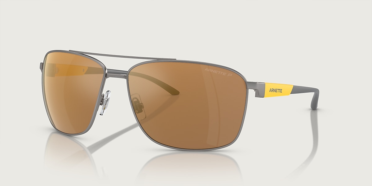 BEVERLEE Sunglasses in Brown Mirror Gold Polarized | Arnette®